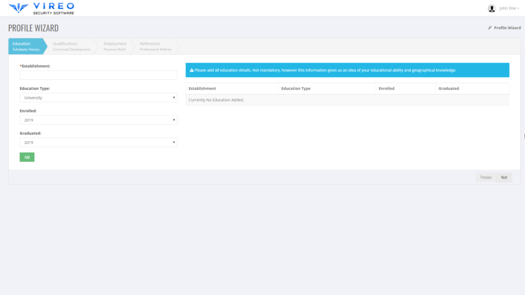 Application Wizard - Vireo Software