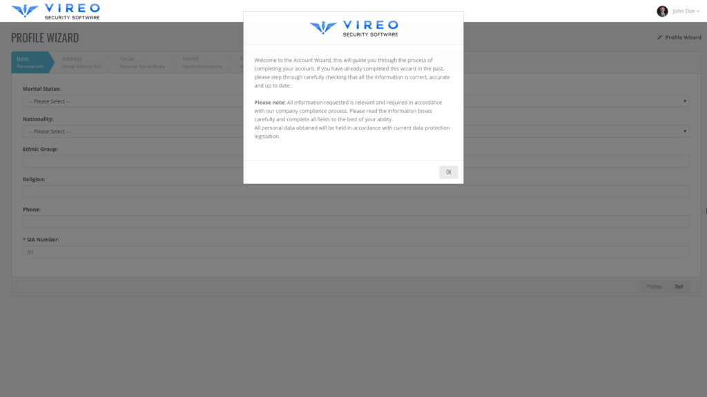 Application Wizard - Vireo Software