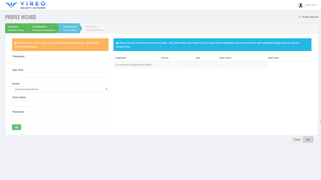 Application Wizard - Vireo Software