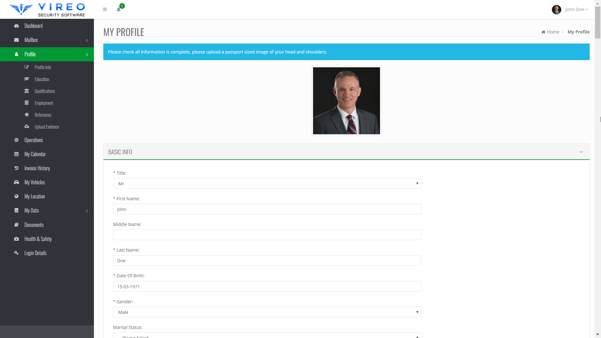 Personal Profile - Vireo Software