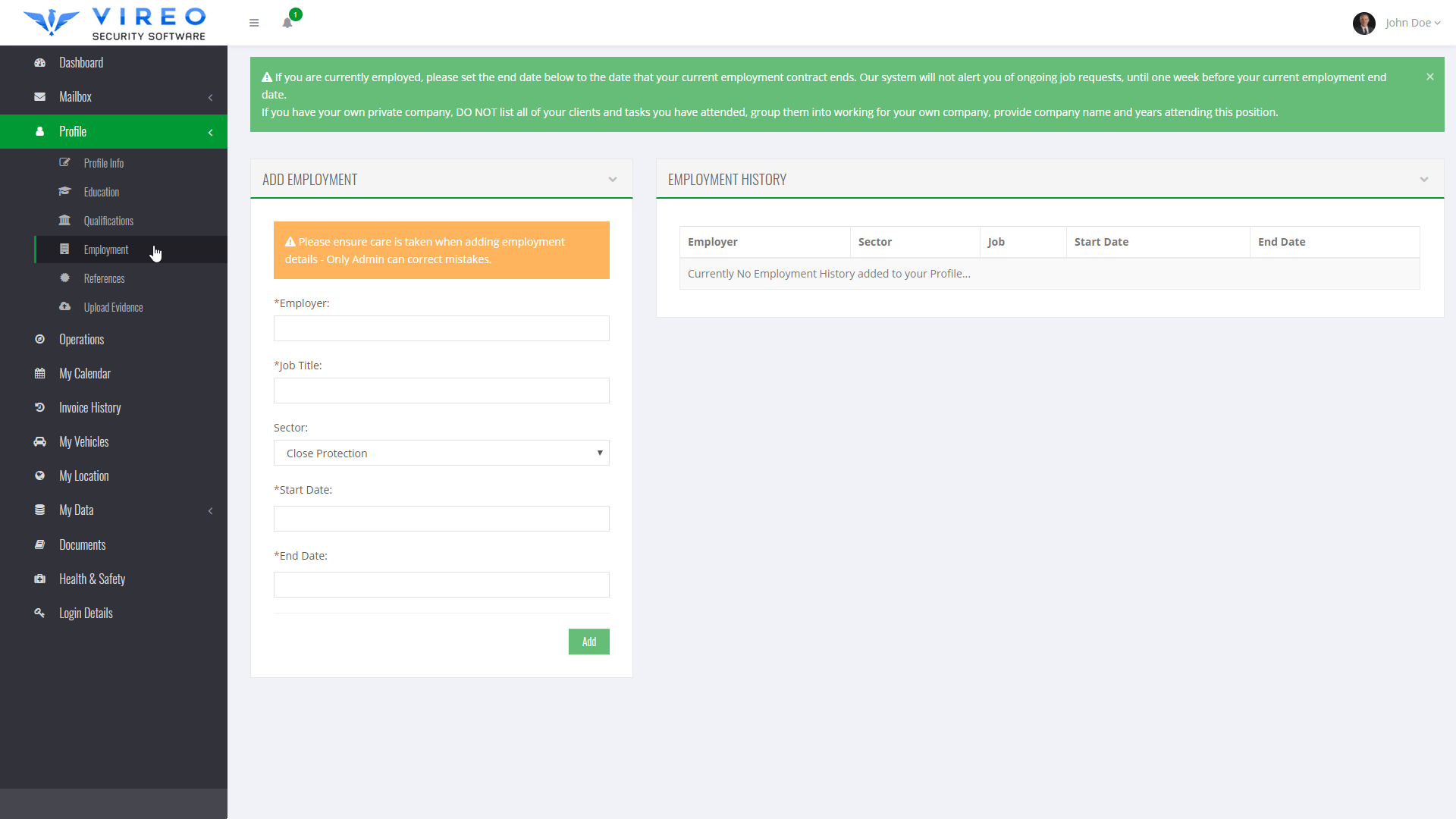 Personal Profile - Vireo Software