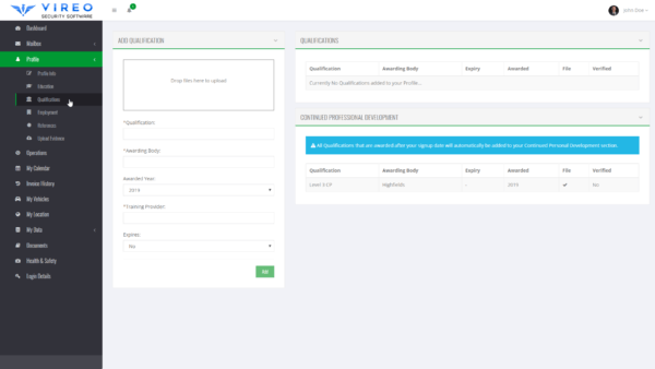 Personal Profile - Vireo Software