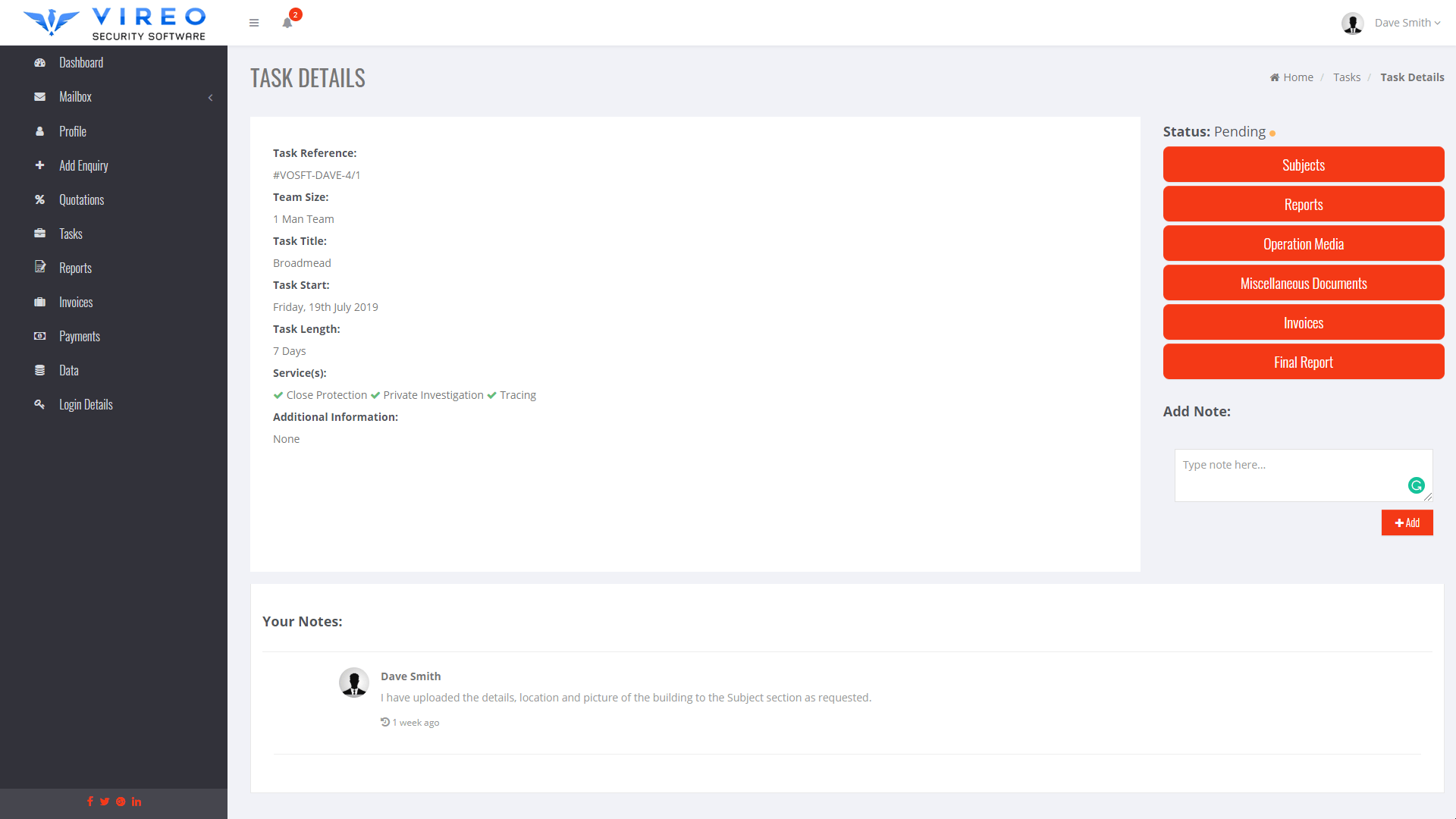 Job Overview & Manage - Vireo Software