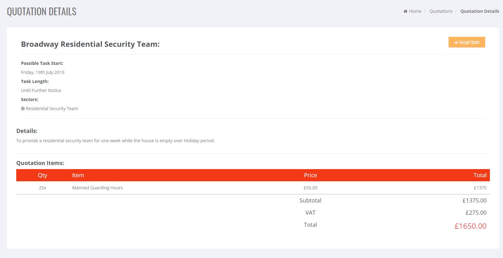 Enquiries & Quotations - Vireo Software